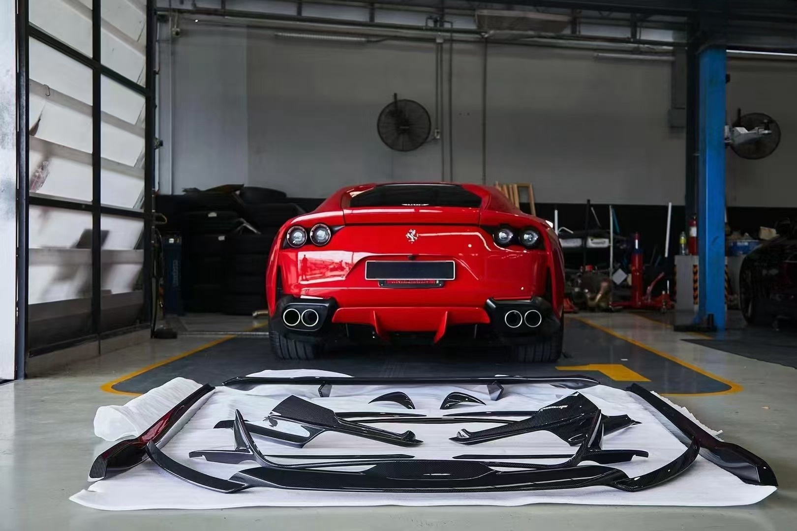 Ferrari 812 Upgrade NVT Style Carbon Fiber Body Kit Front Lip Rear ...