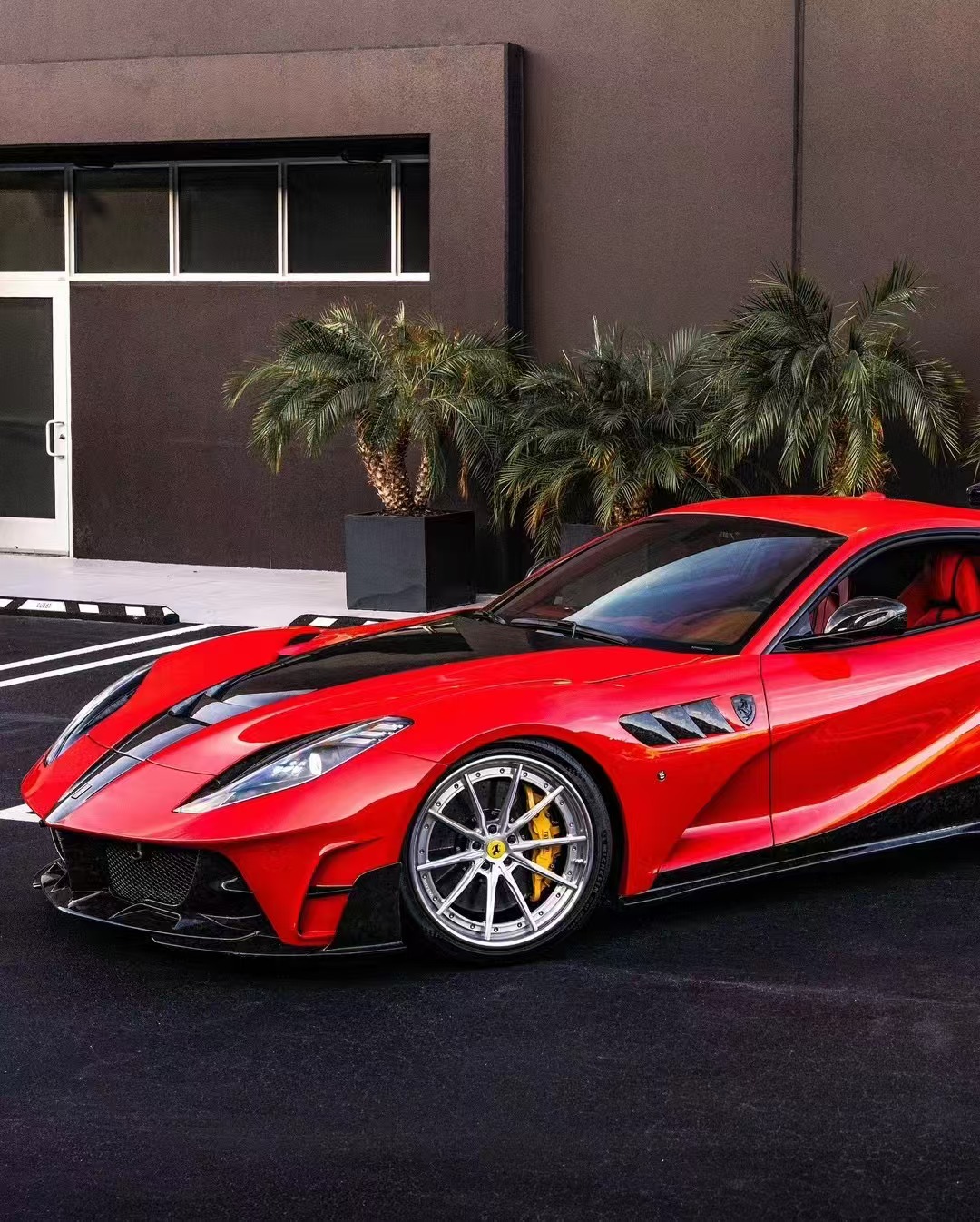 Ferrari 812 Upgrade MS Style Partial Carbon Fiber Body Kit Front Bumper ...
