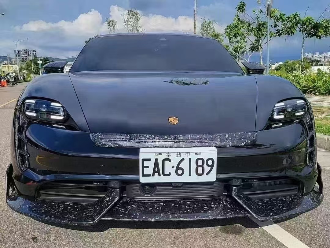 Porsche Taycan Upgrade MS Carbon Fiber Body Kit Front Lip Side Skirt ...