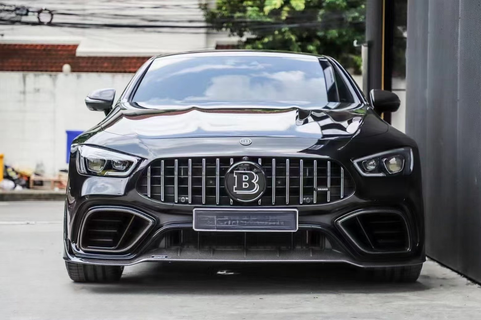 Mercedes-Benz C190 AMG-GT 4Door Upgrade BBS Style Body Kit Front Lip ...